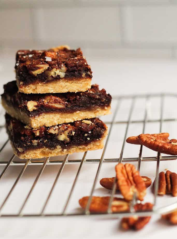 Chocolate Pecan Pie Bars with Shortbread Crust [No Corn Syrup ...