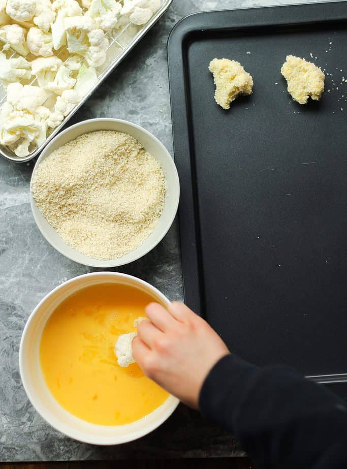 Crispy Cauliflower Bites [Healthier Air Fryer Recipe] | Heavenly Spiced