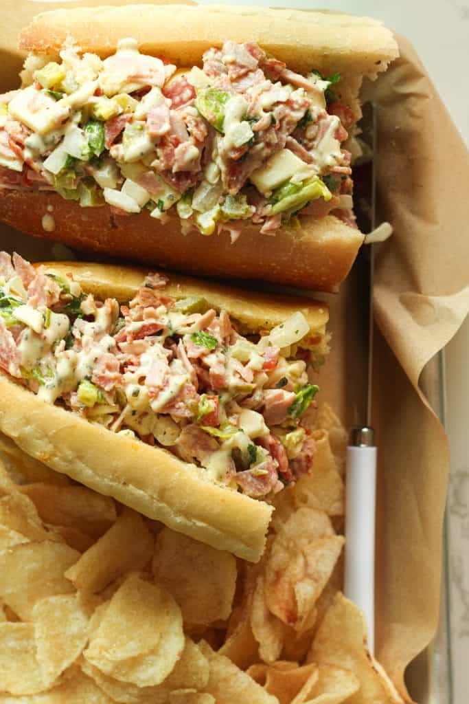 Chopped Italian Sub Sandwiches [Easy 15 Minute Recipe] | Heavenly Spiced