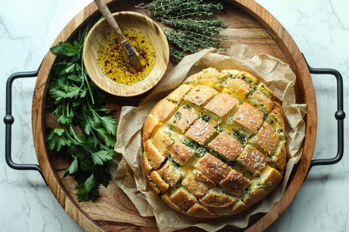 Stuffed Garlic Bread Recipe [Easy and Cheesy!] | Heavenly Spiced